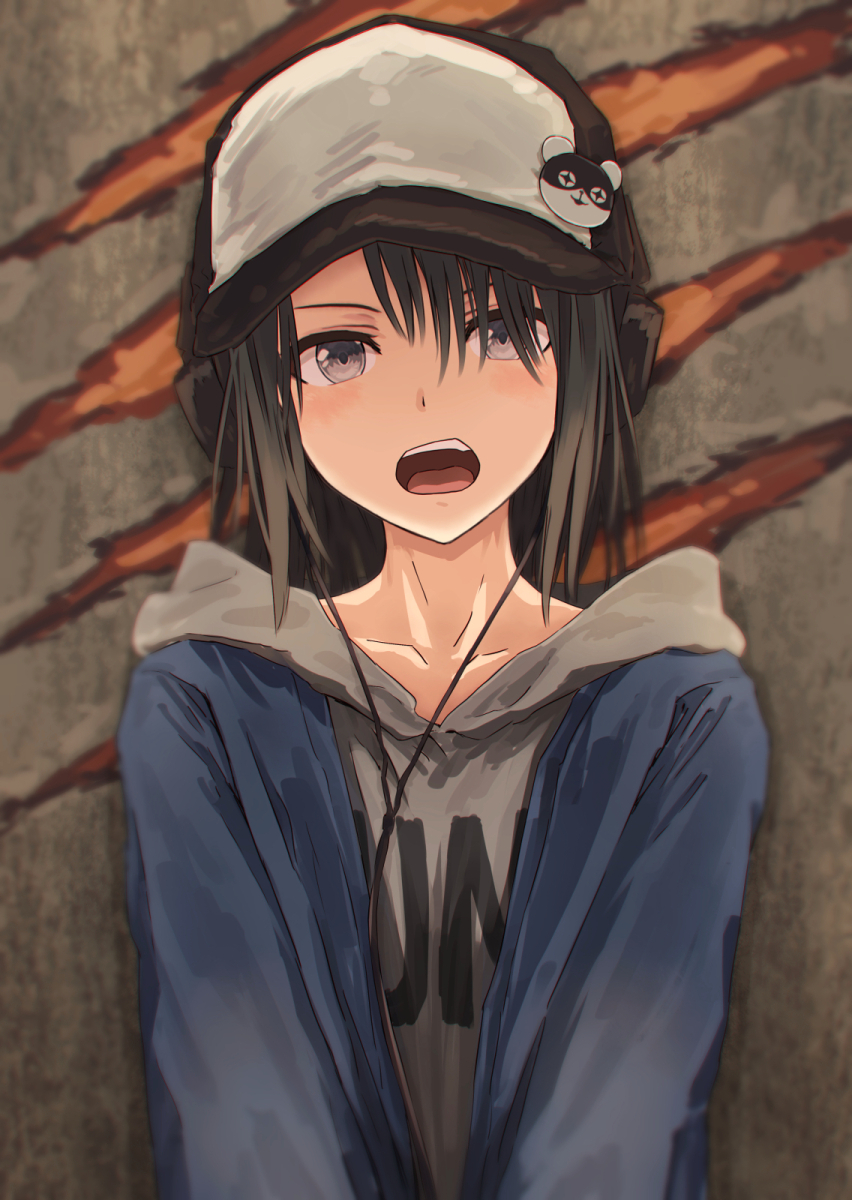 Safebooru - 1girl bad id bad twitter id bang dream! baseball cap black hair black hat black ...