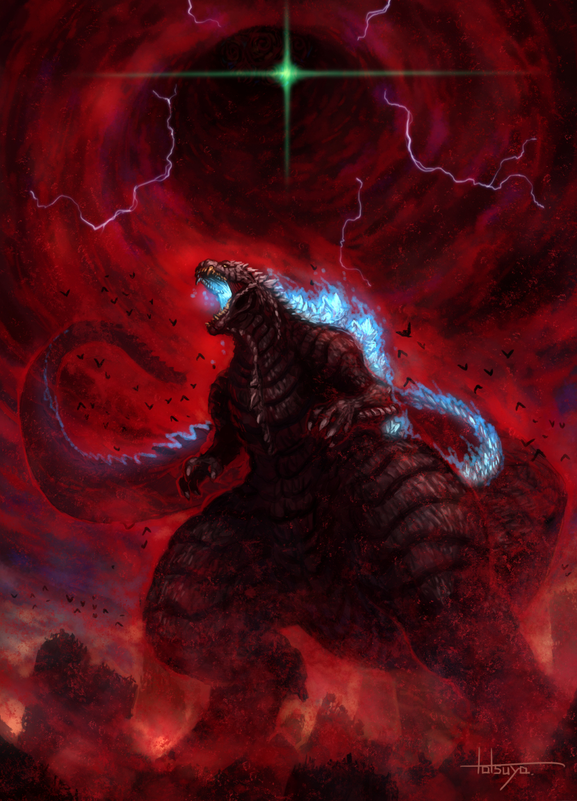 Safebooru - colored smoke fangs giant giant monster glowing mouth ...