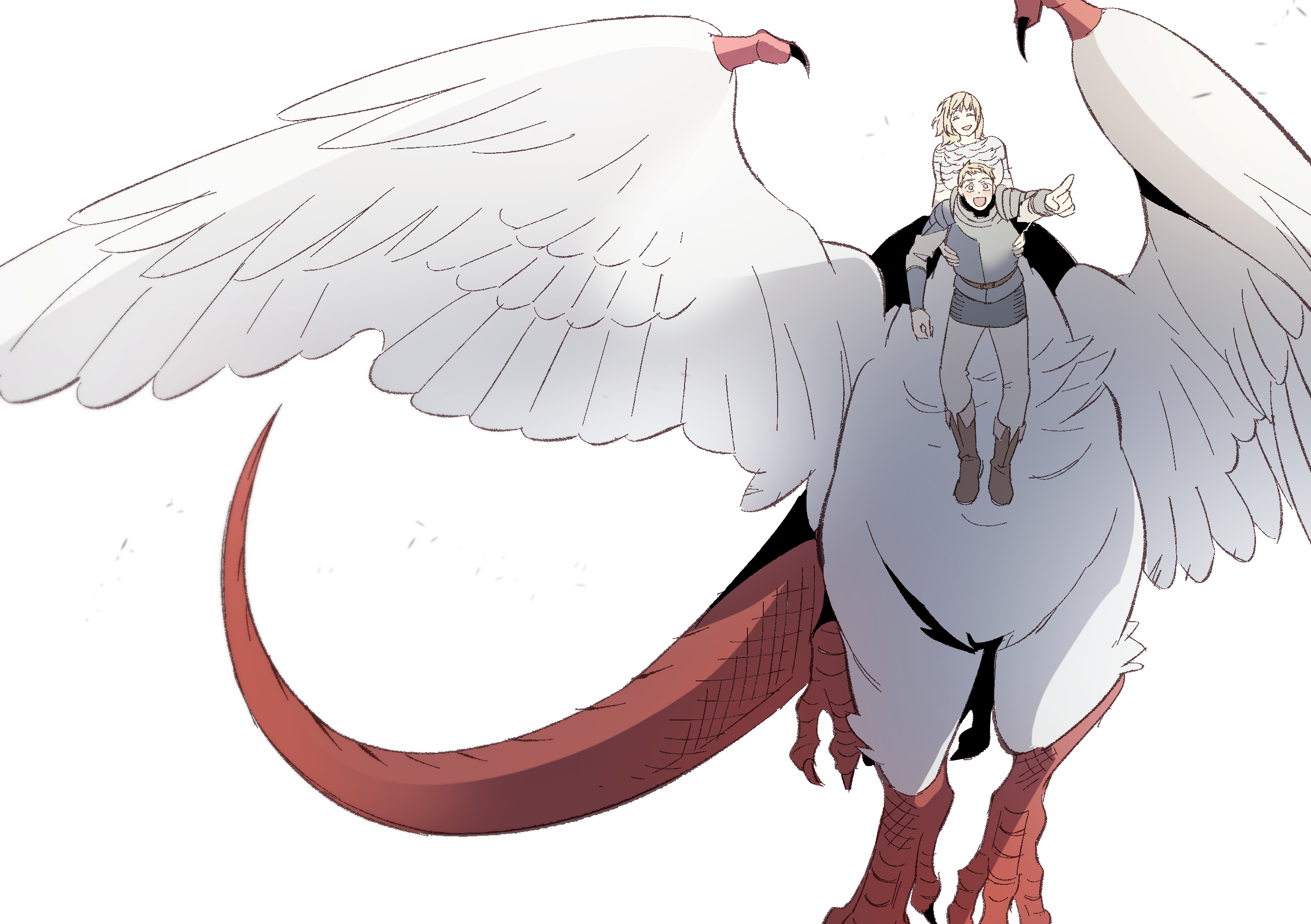 Safebooru - 1boy 1girl armor armpit carry blonde hair boots bracer ...