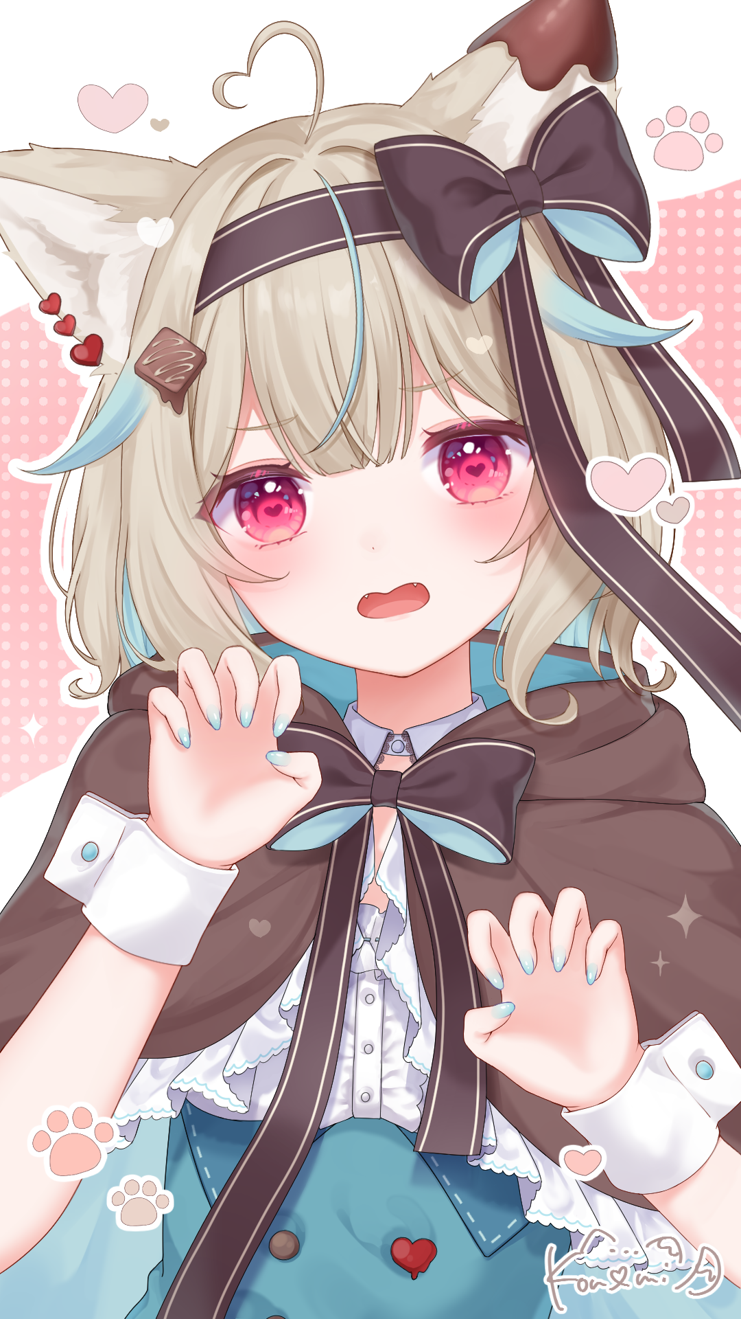 Safebooru - 1girl amakami konomi amakami konomi (artist) animal ear fluff animal ears blonde ...