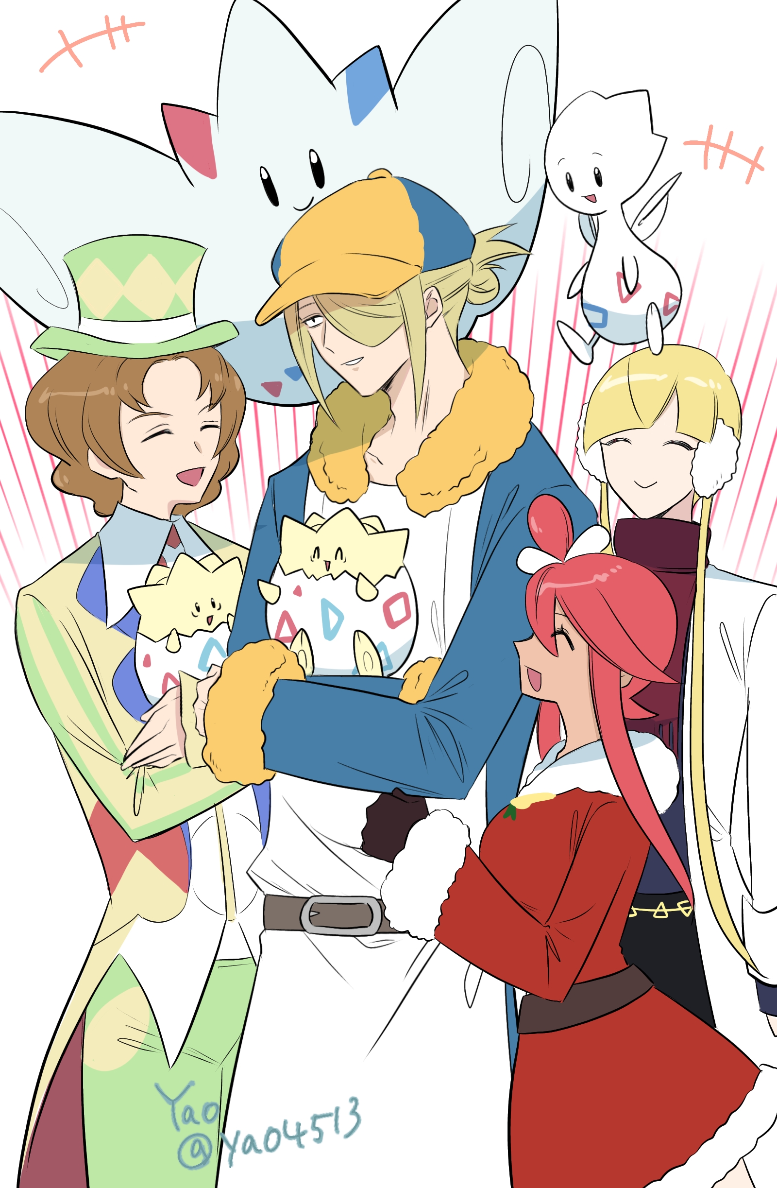 Safebooru - 2boys 2girls absurdres belt blonde hair brown hair burgh ...