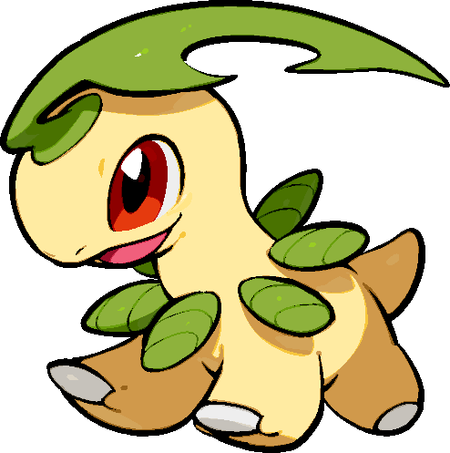 Safebooru - animal focus bayleef chibi commentary request full body ...