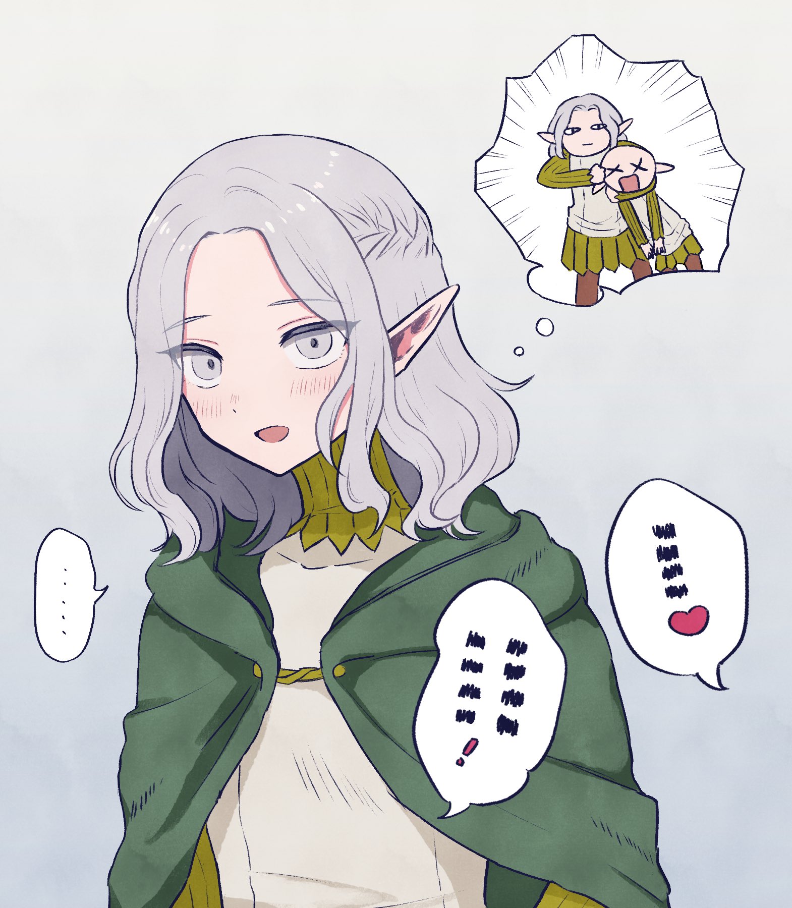 Safebooru - ... 1boy 1other :d androgynous blush braid chibi chibi ...