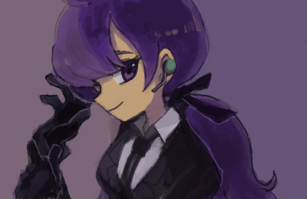 Safebooru - 1girl anabel (pokemon) black gloves black jacket black necktie closed mouth collared ...
