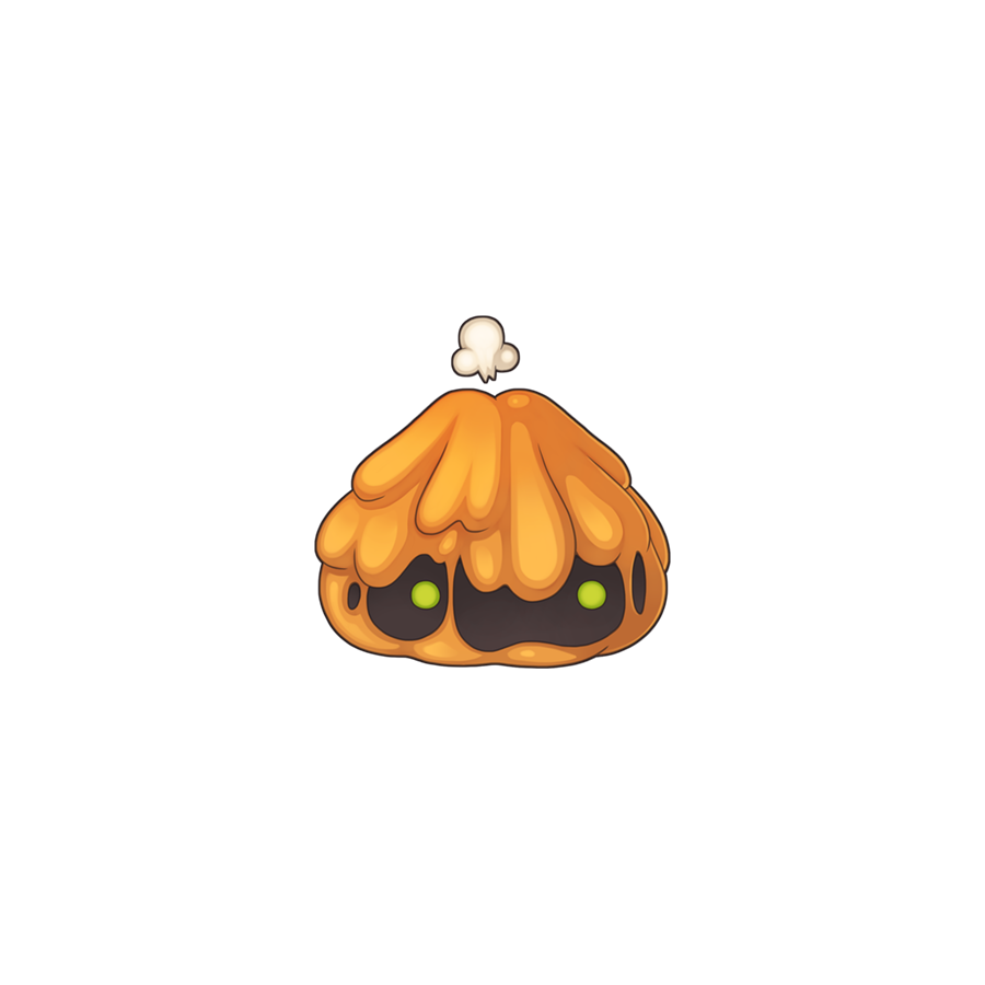 Safebooru - chibi chibi only full body green eyes lava magmaring no ...