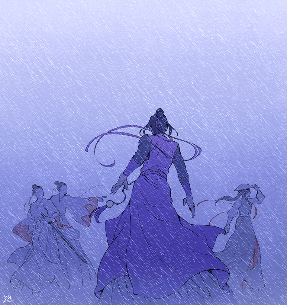 Safebooru - 2boys 2others black hair chinese clothes faceless from ...