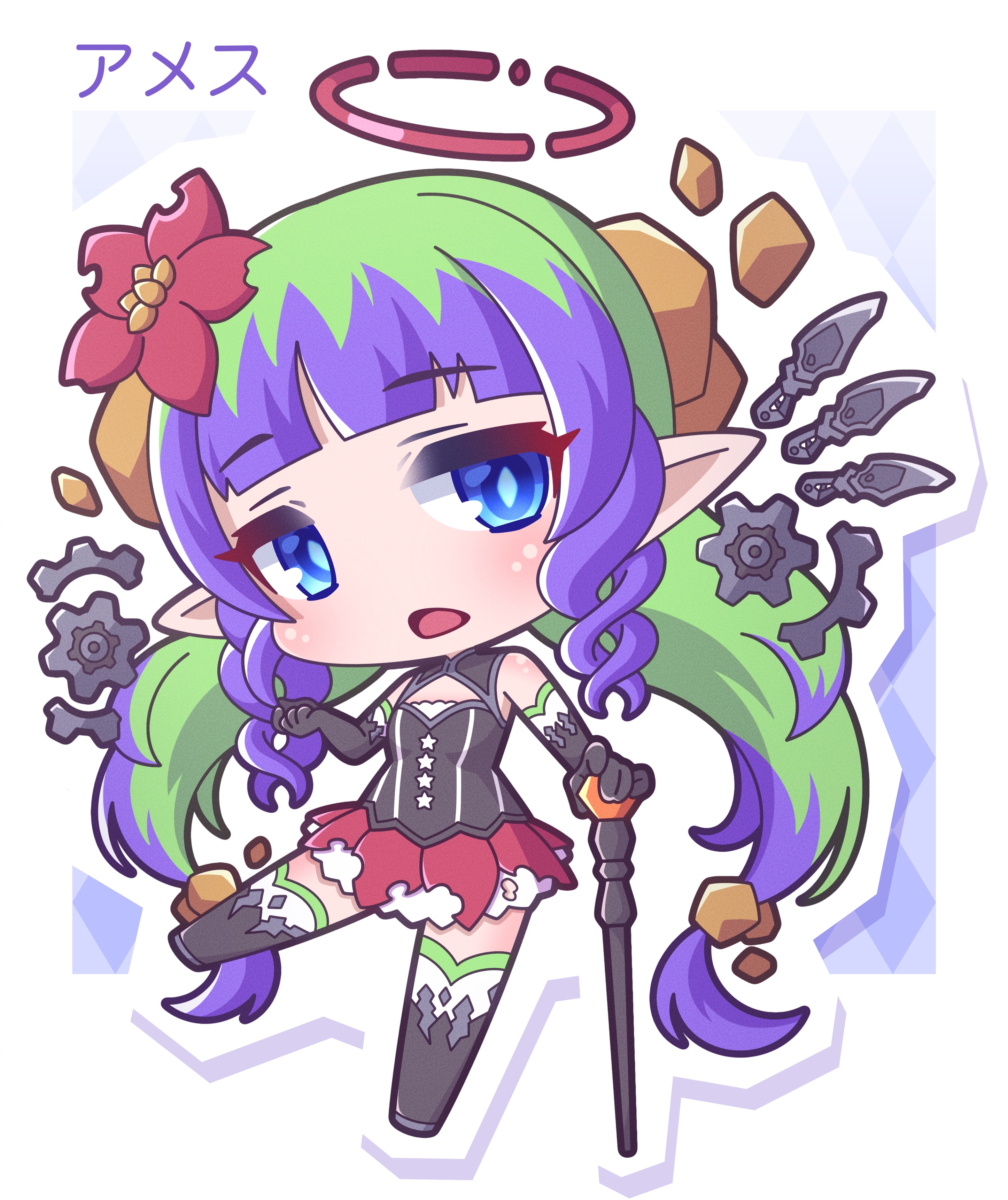 Safebooru - 1girl absurdres ameth (princess connect!) argyle background ...