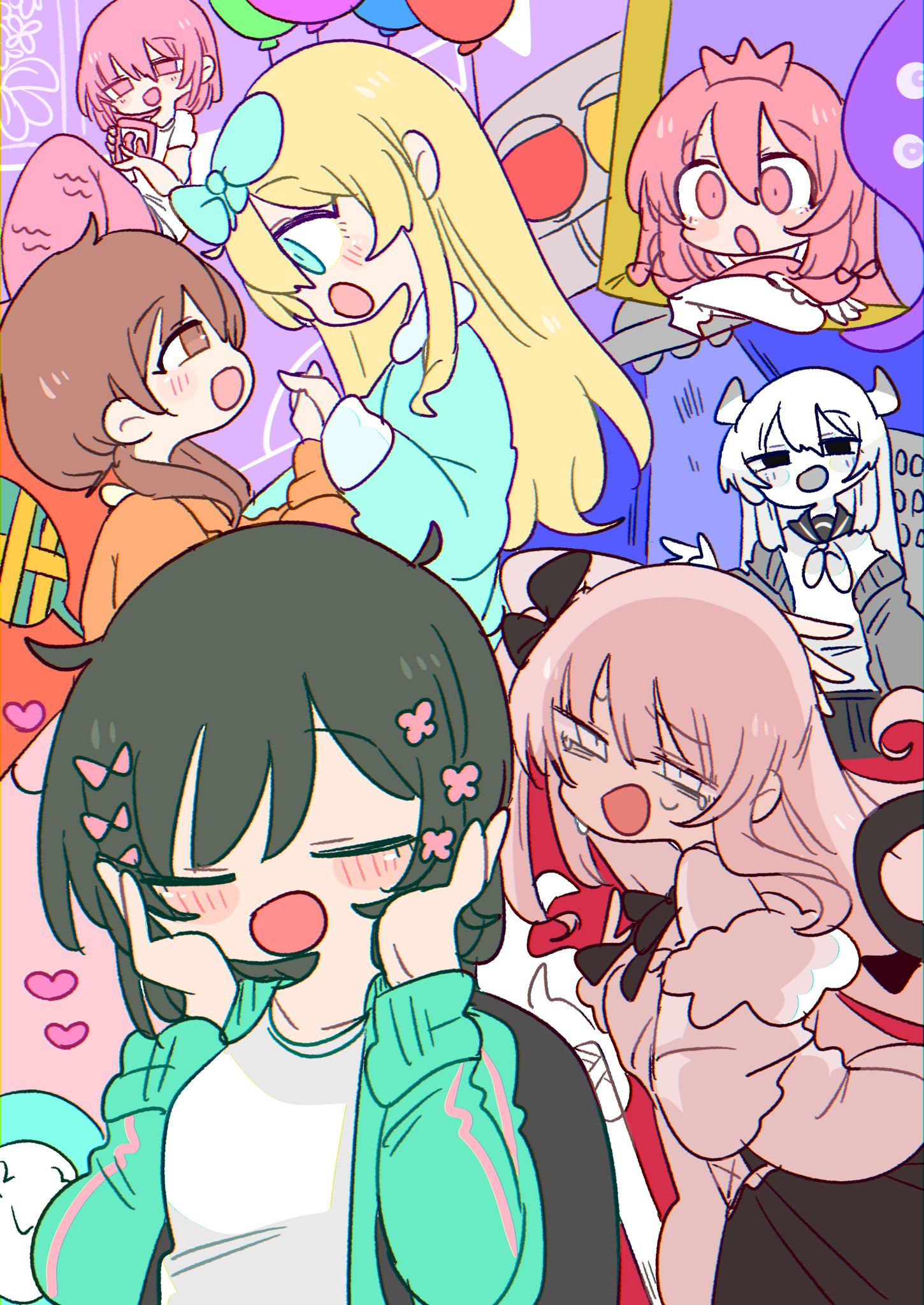 Safebooru - 1000-nen ikiteru (vocaloid) 6+girls :o adipocere (vocaloid ...