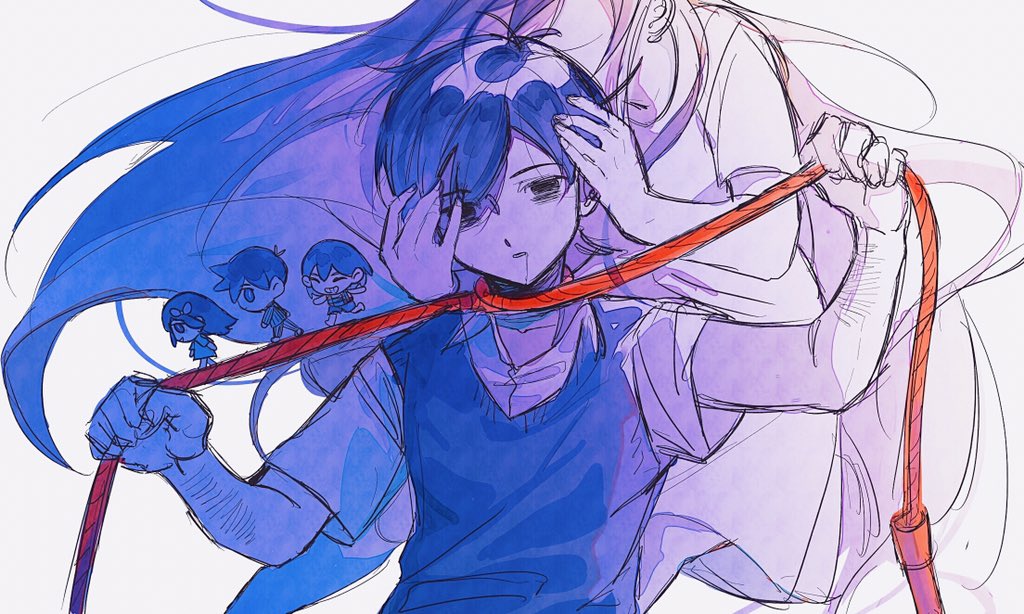 Safebooru - 2girls 3boys aubrey (headspace) (omori) aubrey (omori ...