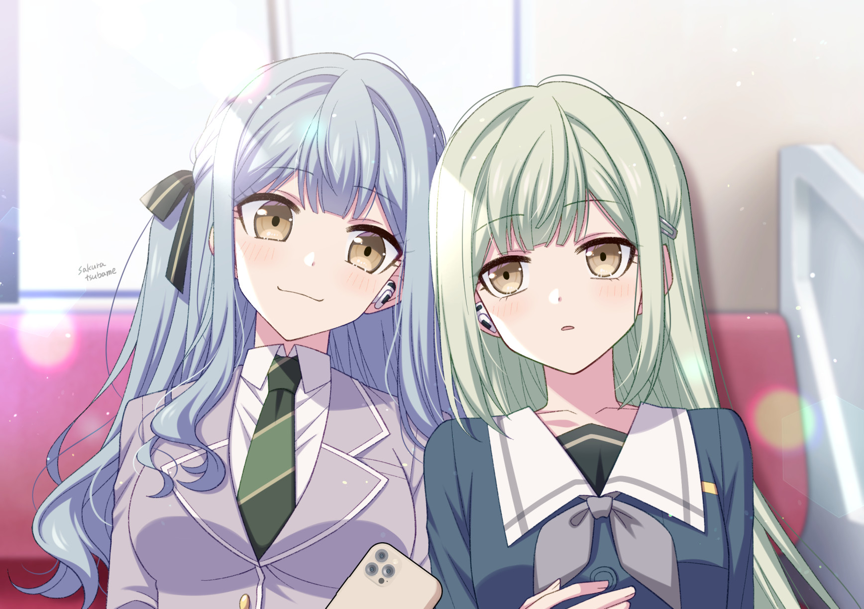 Safebooru - 2girls artist name bang dream! bang dream! it's mygo!!!!! black ribbon blazer blue ...