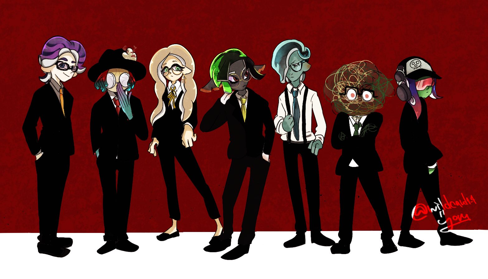 Safebooru - aqua eyes aqua hair aqua necktie bibi (splatoon) black ...