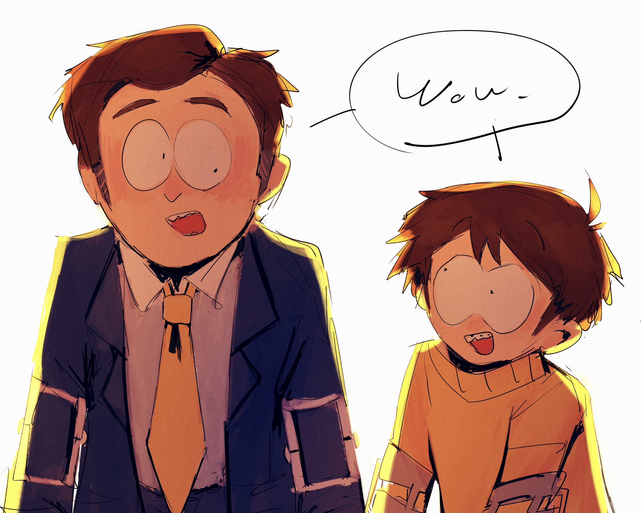 Safebooru - 2boys aged up braces brown hair crutch dual persona ...