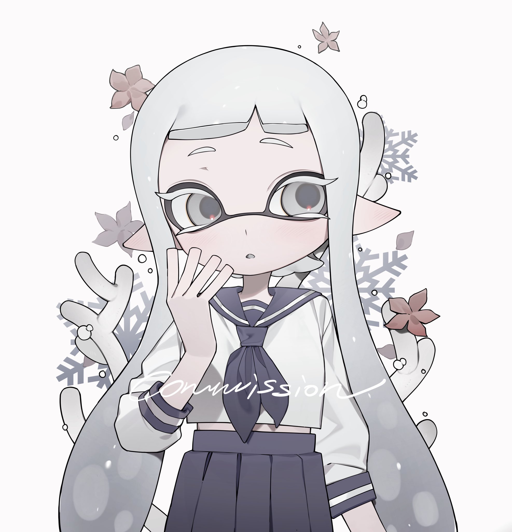 Safebooru - 1girl air bubble blue neckerchief blue sailor collar blue ...