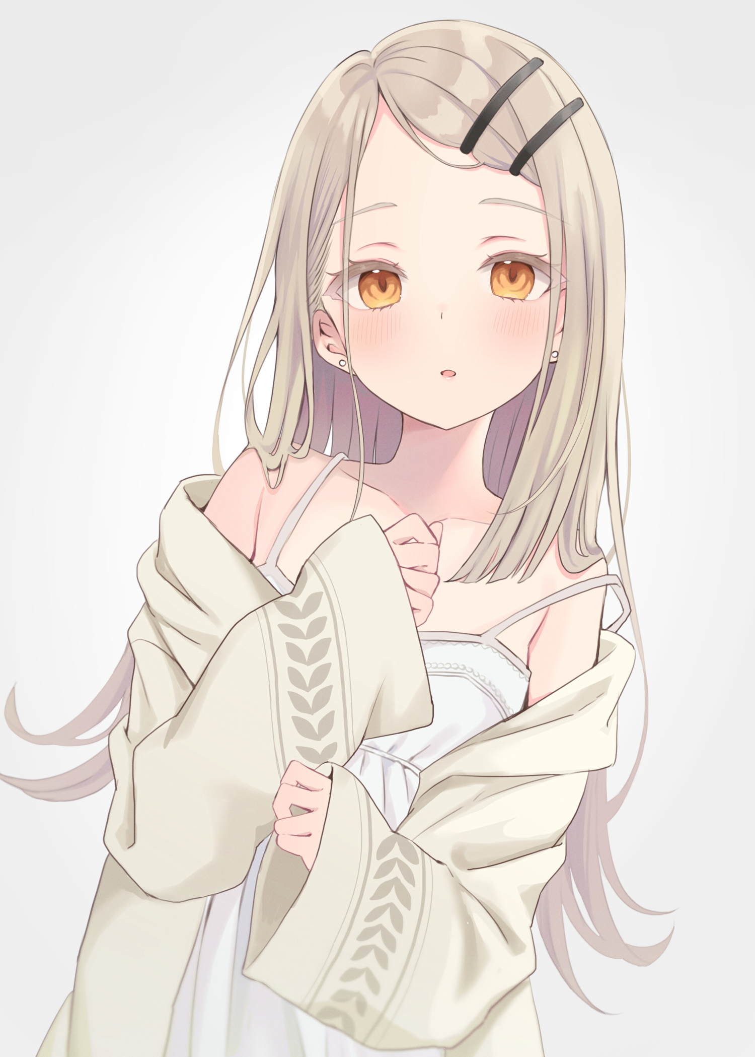 Safebooru - 1girl akino ell brown hair camisole commentary request gakuen idolmaster grey ...