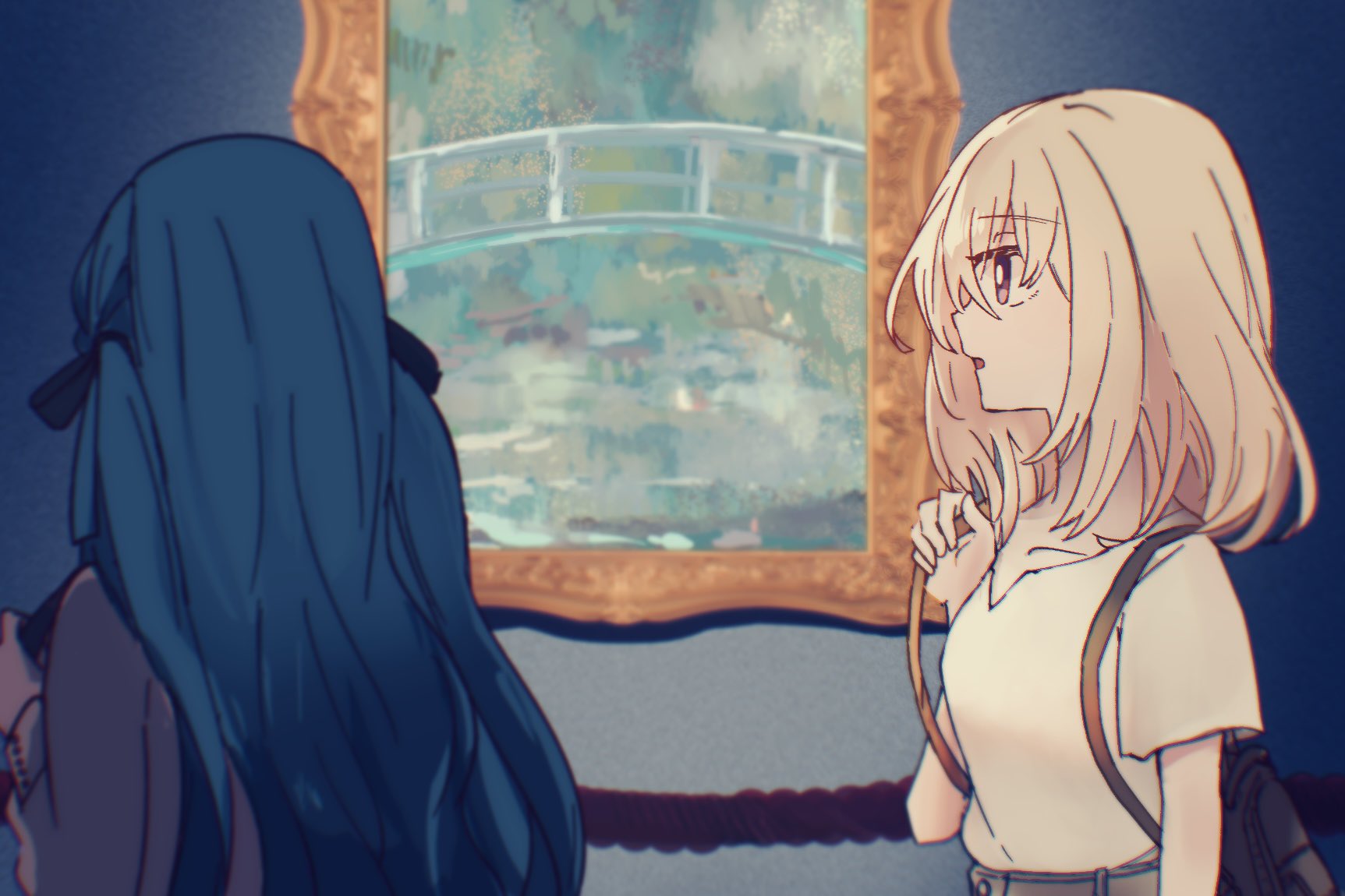 Safebooru - 2girls backpack bag bang dream! bang dream! it's mygo!!!!! black ribbon blonde hair ...