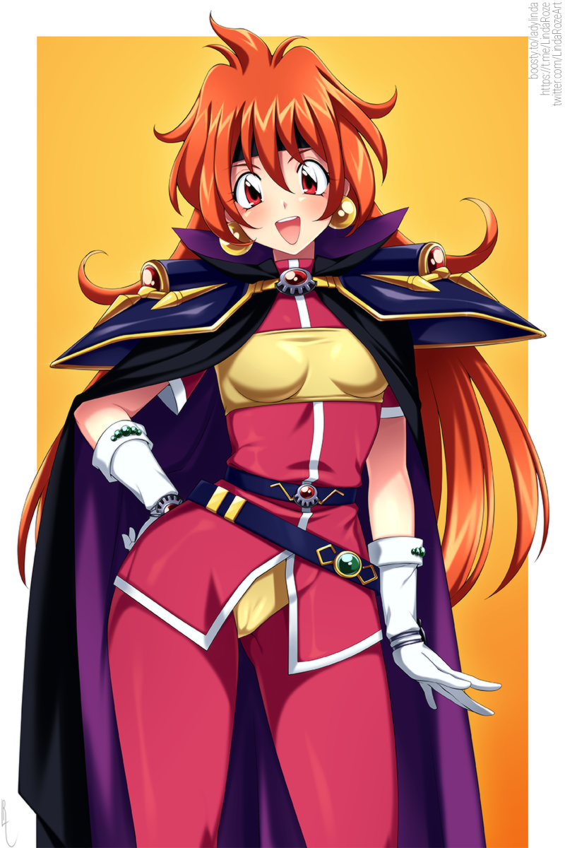 Safebooru - 1girl armor black cape black headband breasts cape contrapposto earrings gloves ...