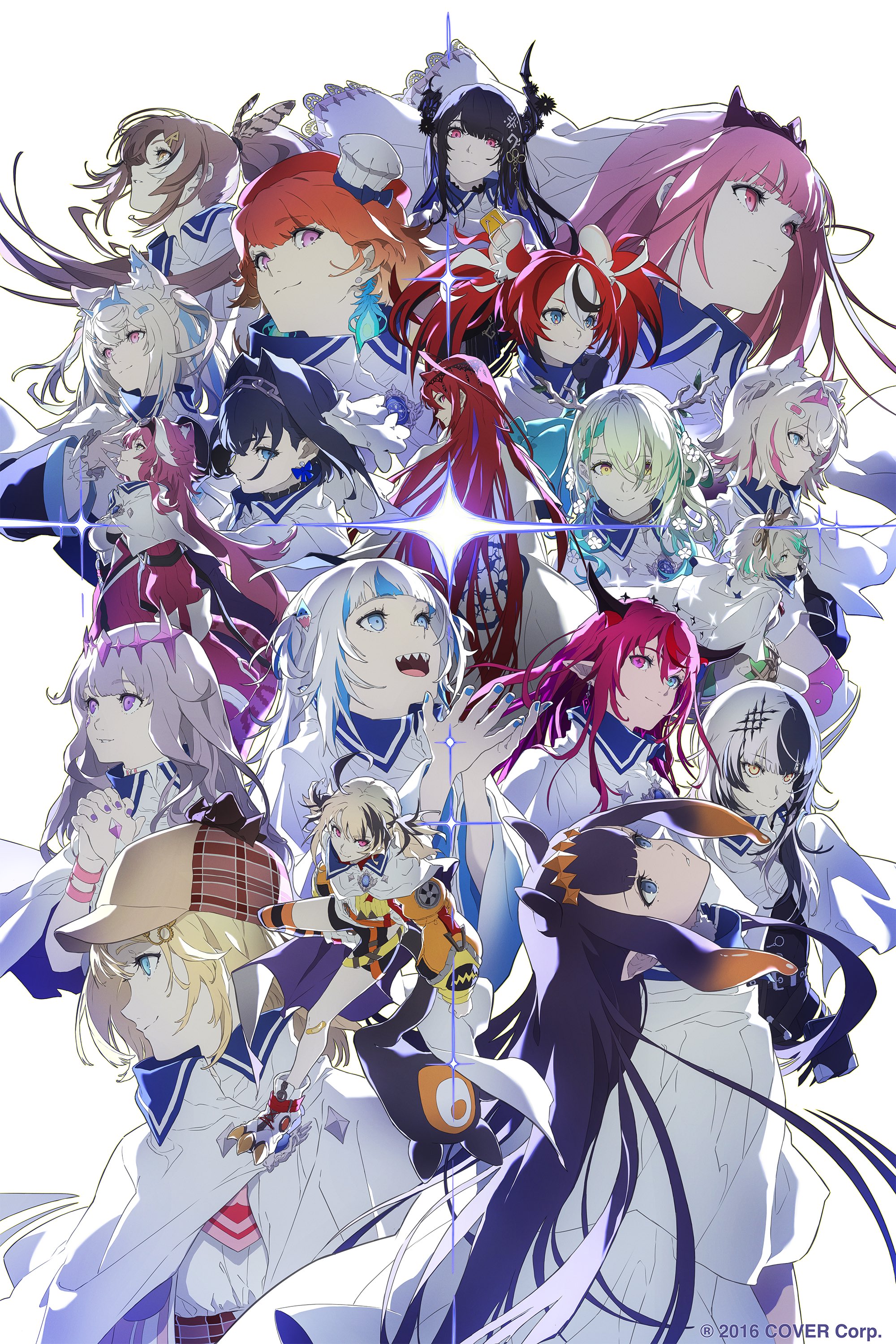 Safebooru - 6+girls absurdres ahoge animal ears black hair blonde hair blue hair breasts brown ...