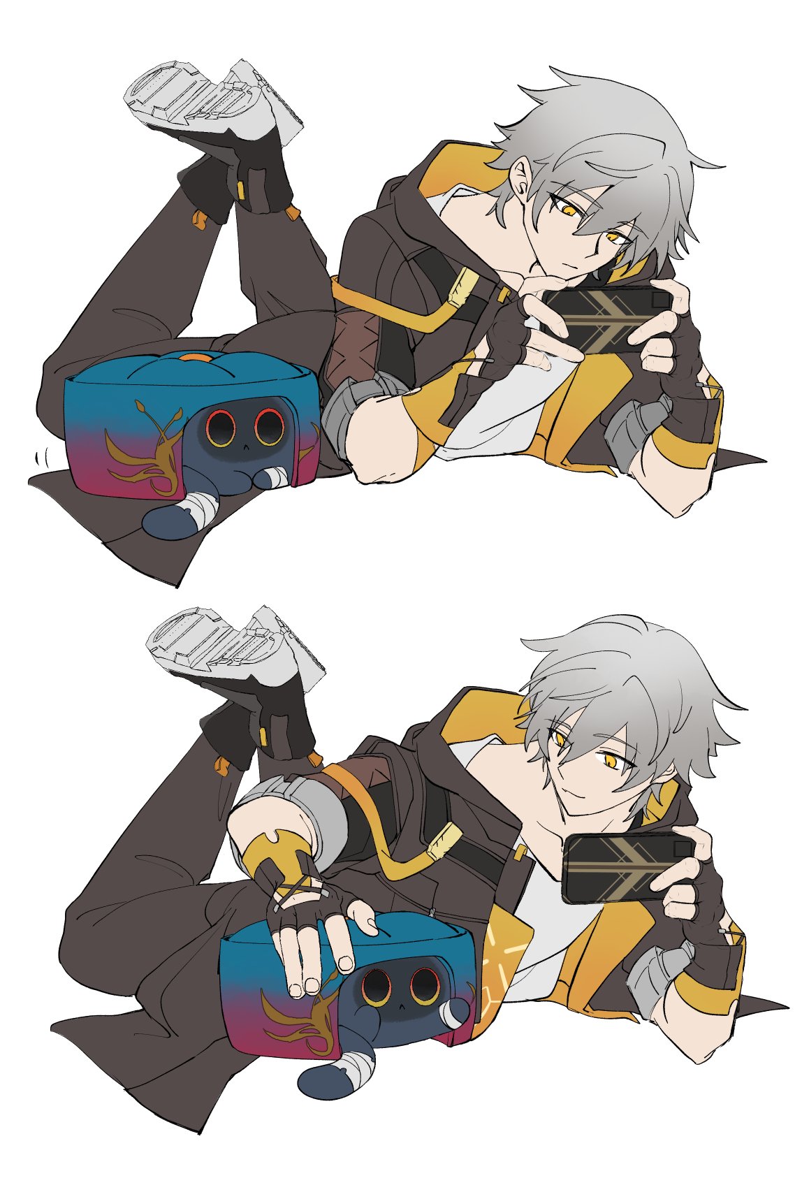 Safebooru - 1boy animal animalization bandages black footwear black ...