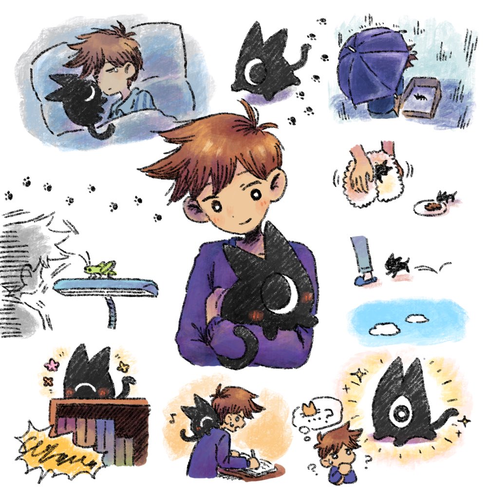 Safebooru - 1boy black eyes blush bookshelf bright pupils brown hair ...