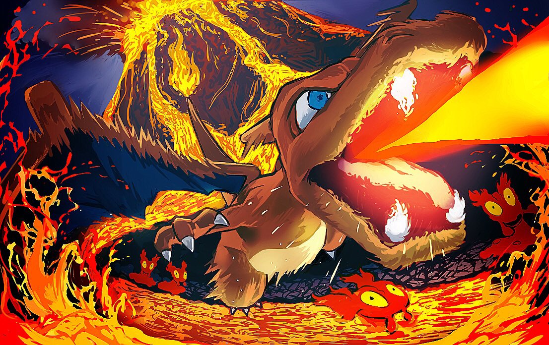 Safebooru - blue eyes breath weapon breathing fire charizard claws ...