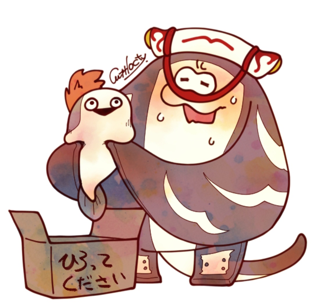 Safebooru - 1boy artist name big man (splatoon) box cuttlocty holding ...