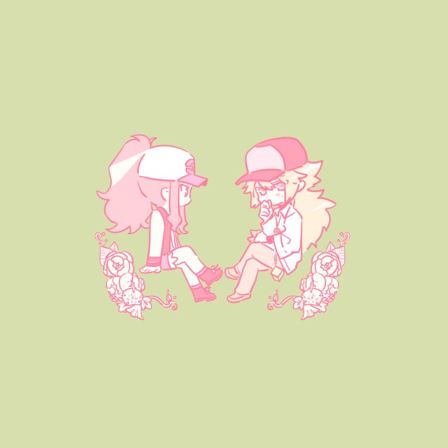 Safebooru - 1boy 1girl baseball cap brown hair chibi chibi only crossed ...