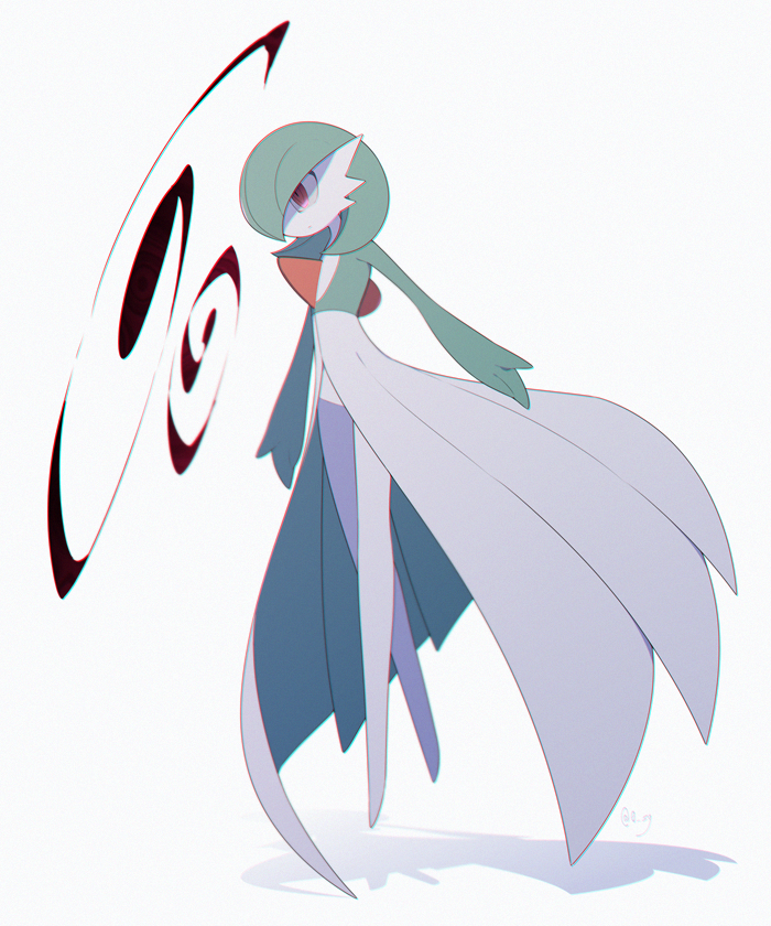 Safebooru - artist name bob cut colored skin dress gardevoir green hair ...