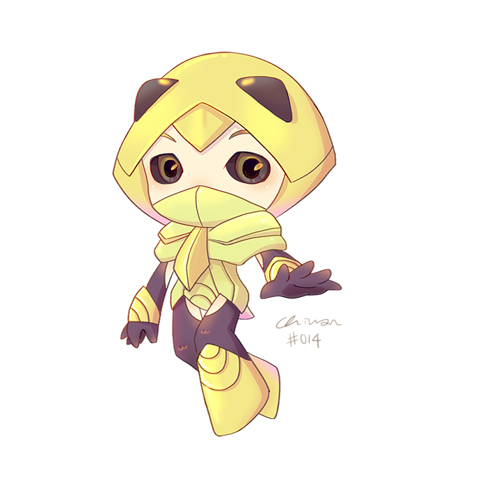 Safebooru - 1girl black gloves black sclera brown eyes chibi chibi only ...