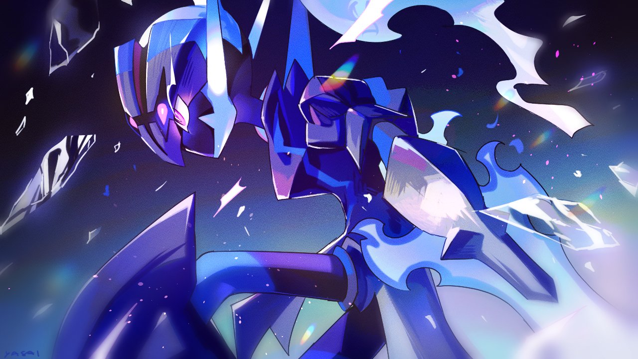 Safebooru - armor blue fire ceruledge commentary feet out of frame fire ...