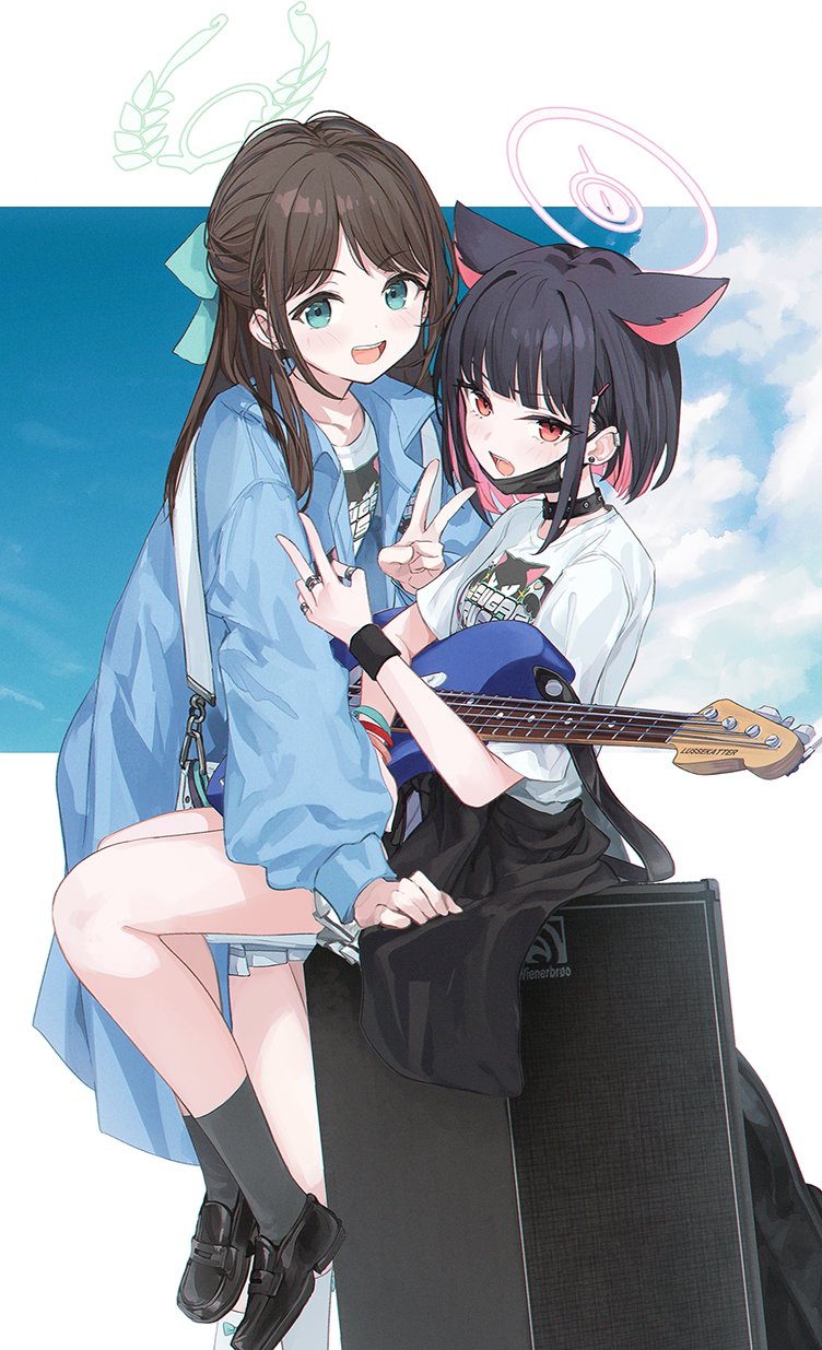 Safebooru - 2girls airi (band) (blue archive) airi (blue archive ...