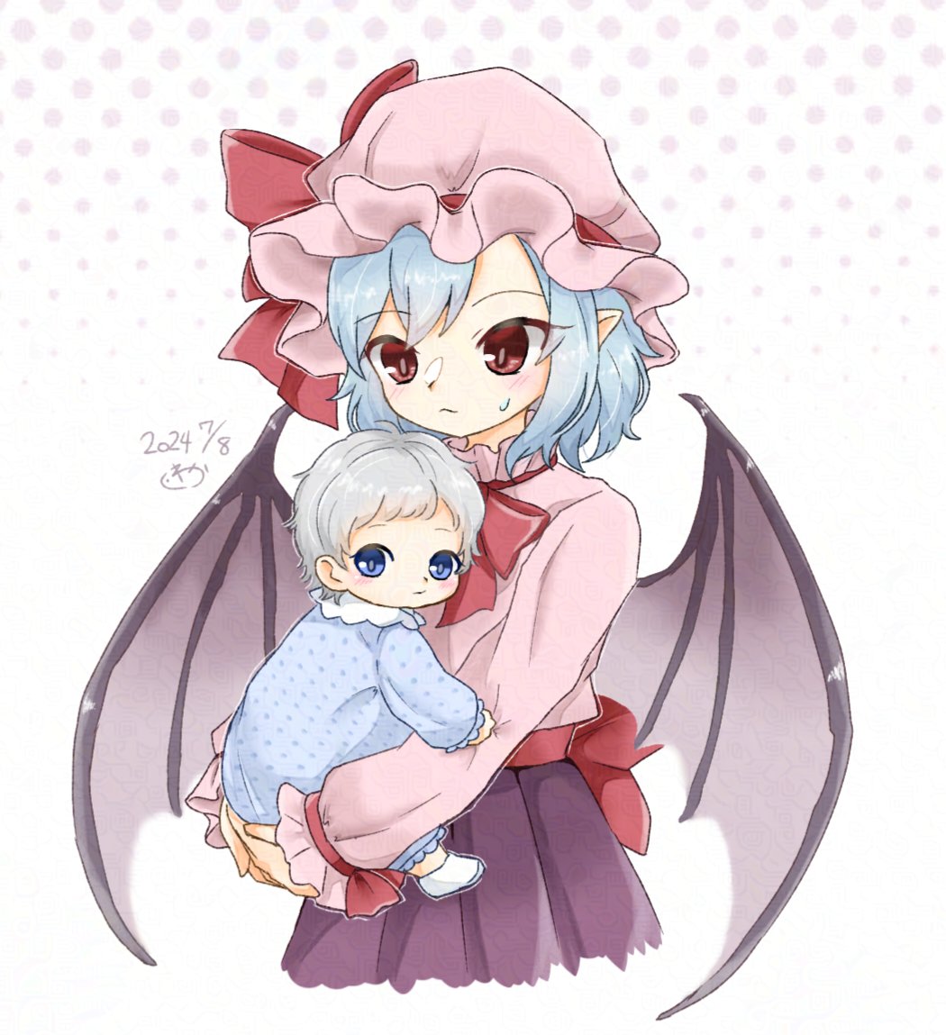 Safebooru - 1226 waka 2girls aged down alternate costume baby bat wings ...
