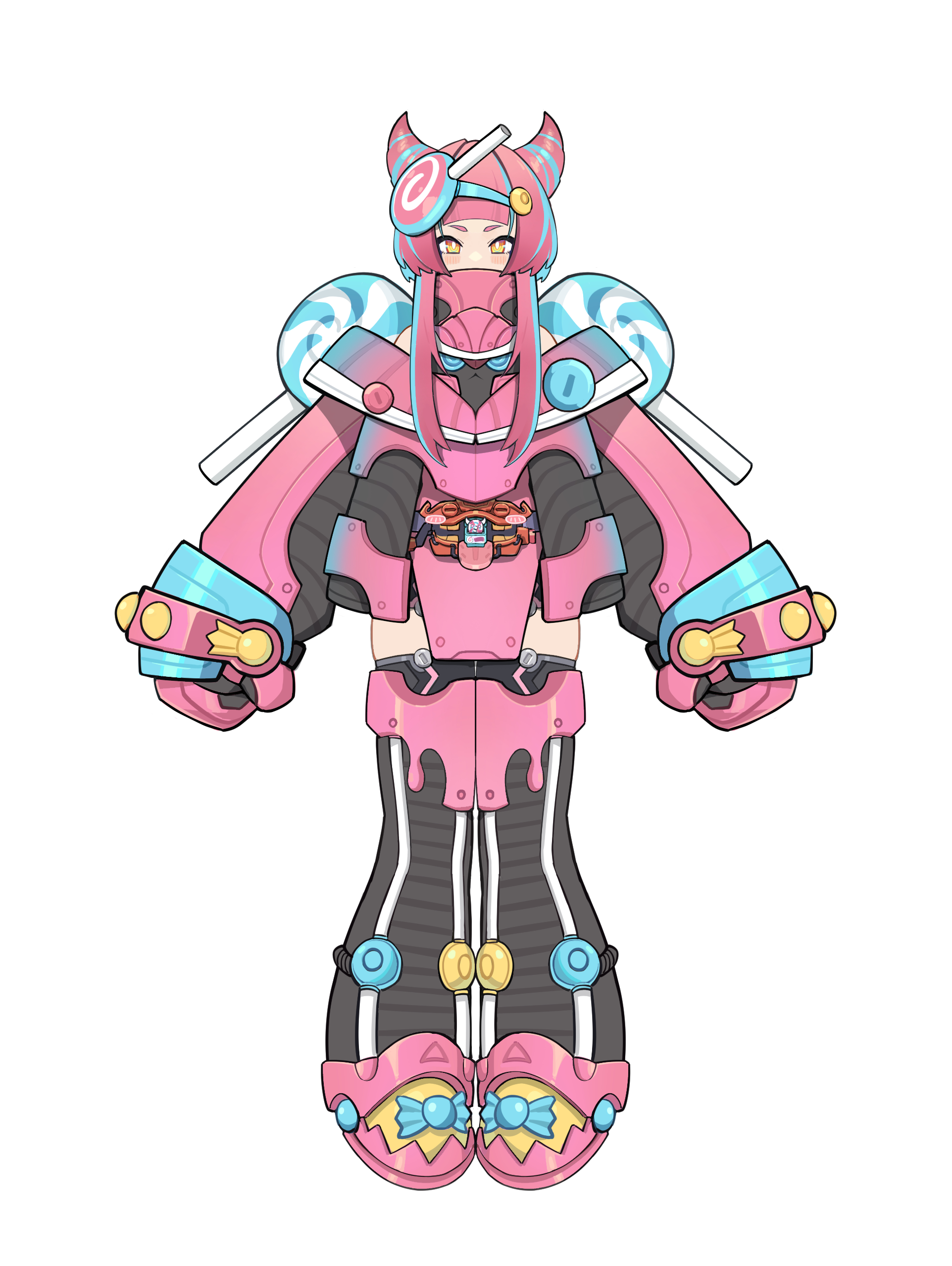 Safebooru - 1girl absurdres armor black thighhighs boots full body goz ...