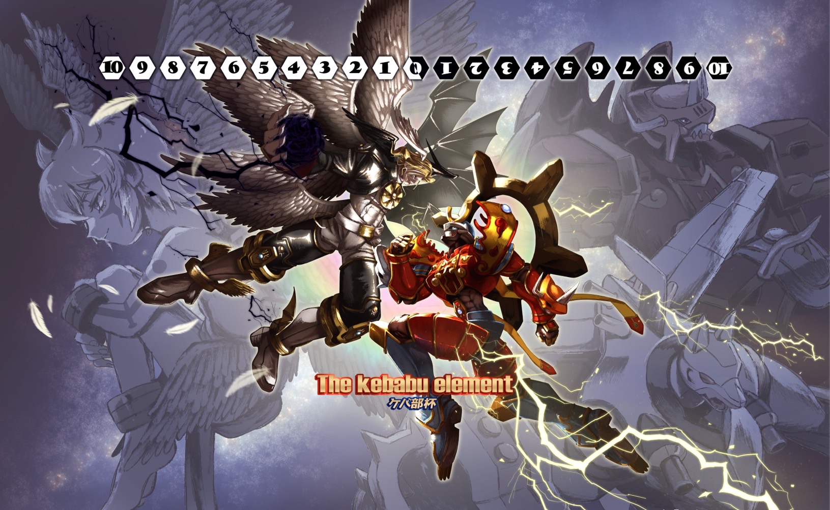 Safebooru - 5boys angel wings armor asymmetrical wings battle blue ...