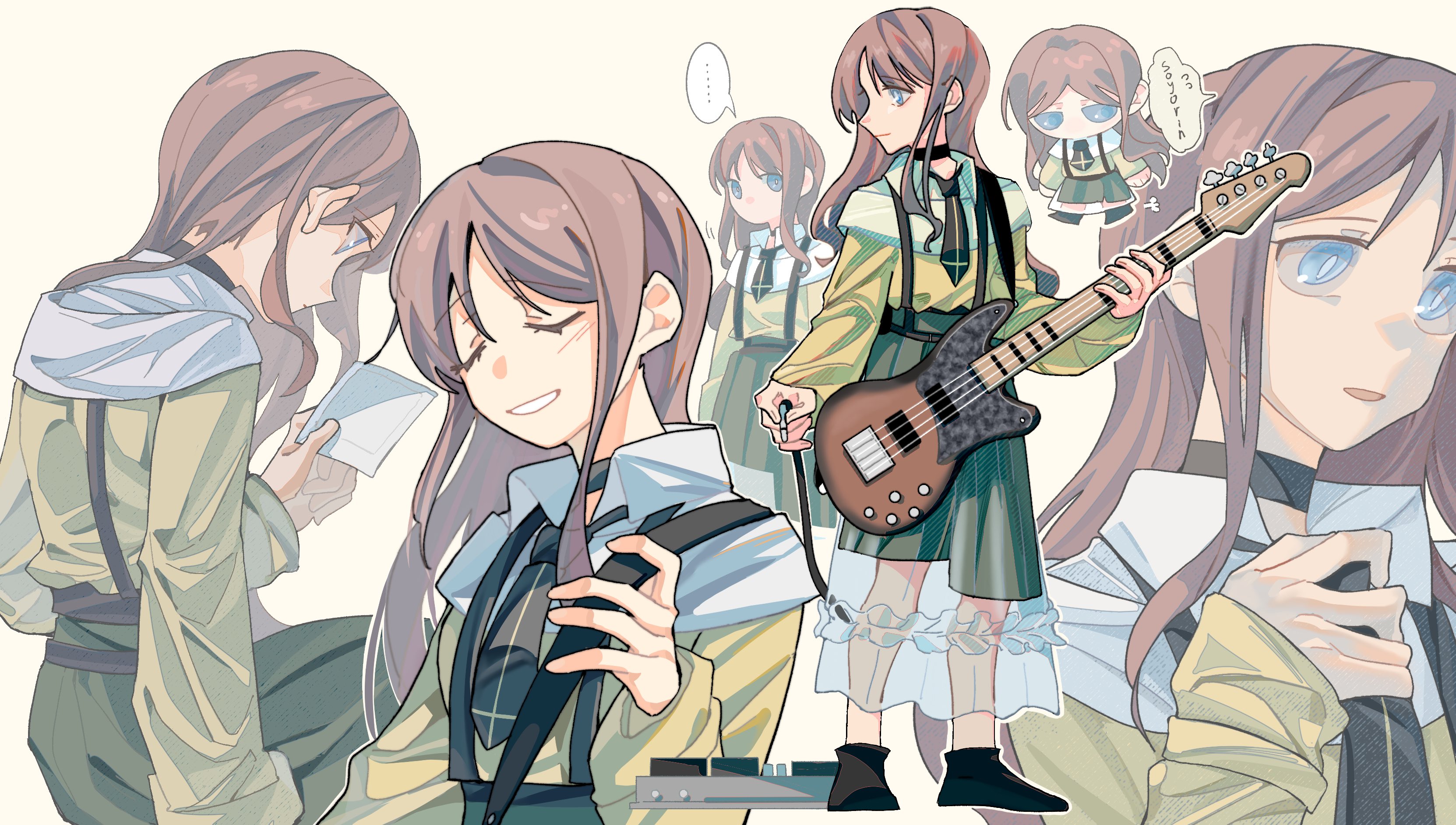 Safebooru - absurdres artist request bang dream! bang dream! it's mygo!!!!! bass guitar black ...