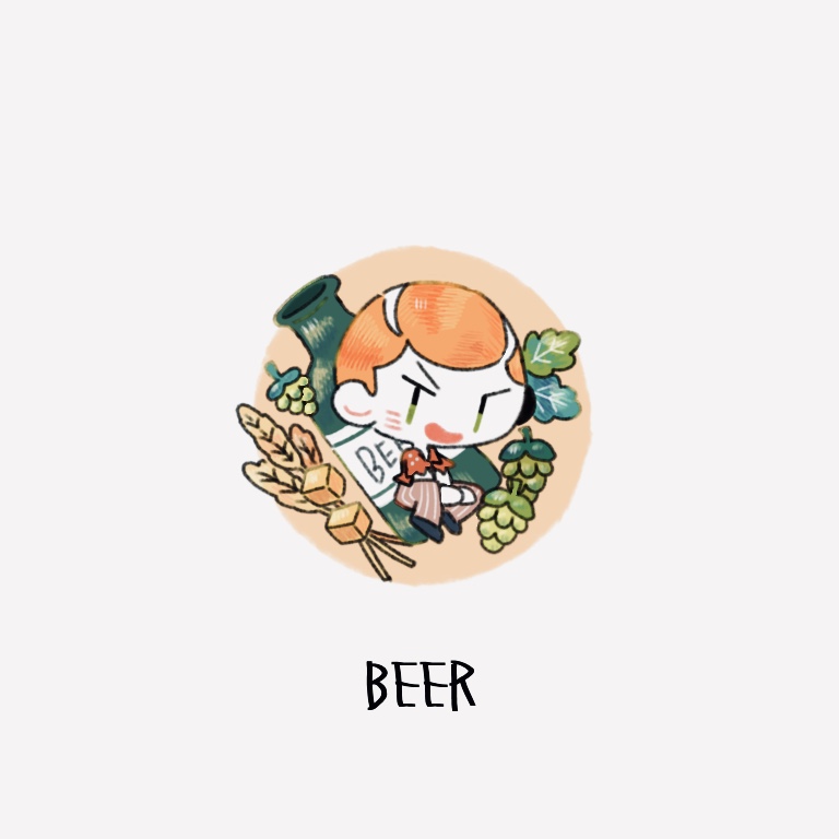 Safebooru - 1boy alcohol beer bottle buzz cut chibi food formaggio ...