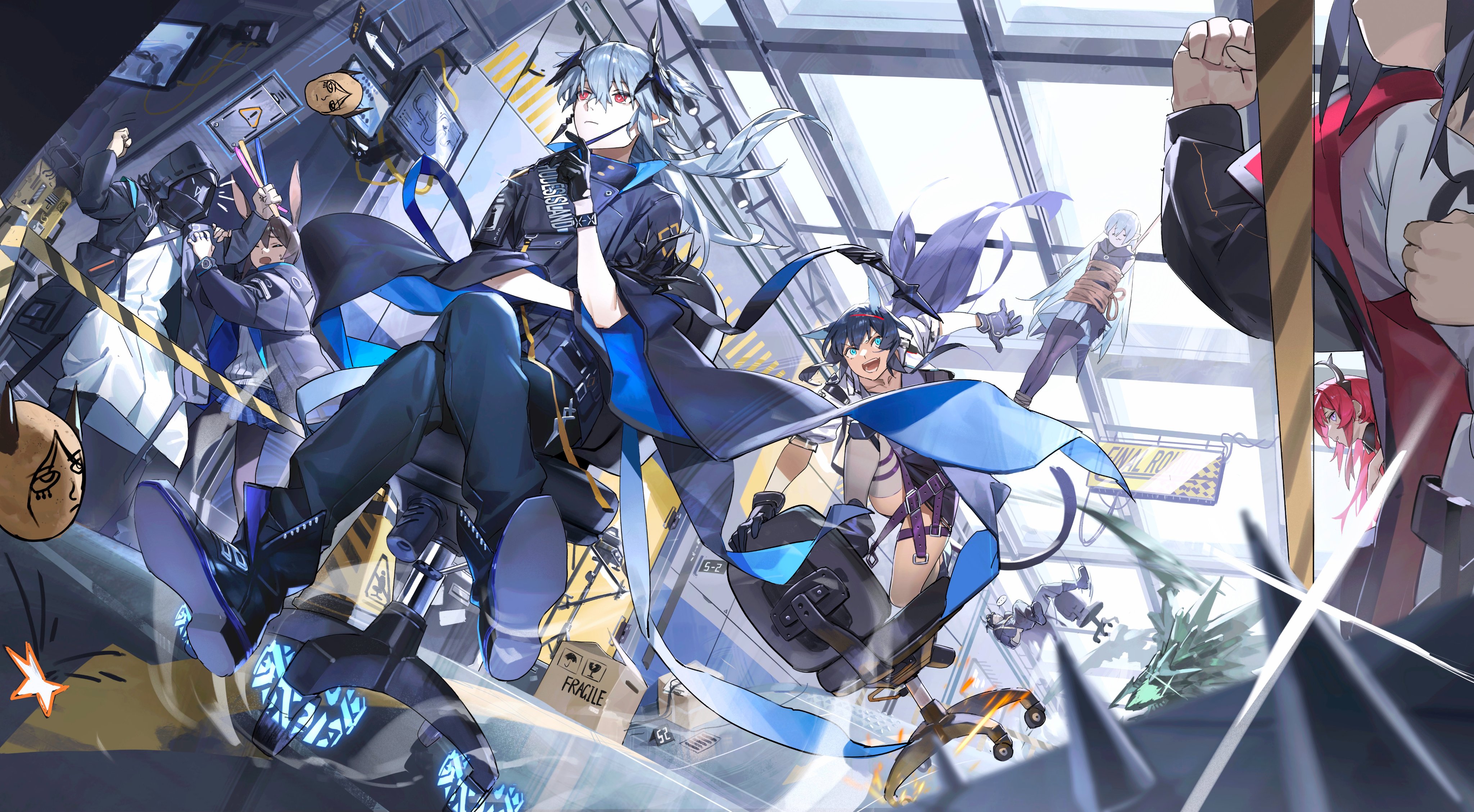 Safebooru - ... 1other 2boys 5girls absurdres amiya (arknights) arknights blaze (arknights ...