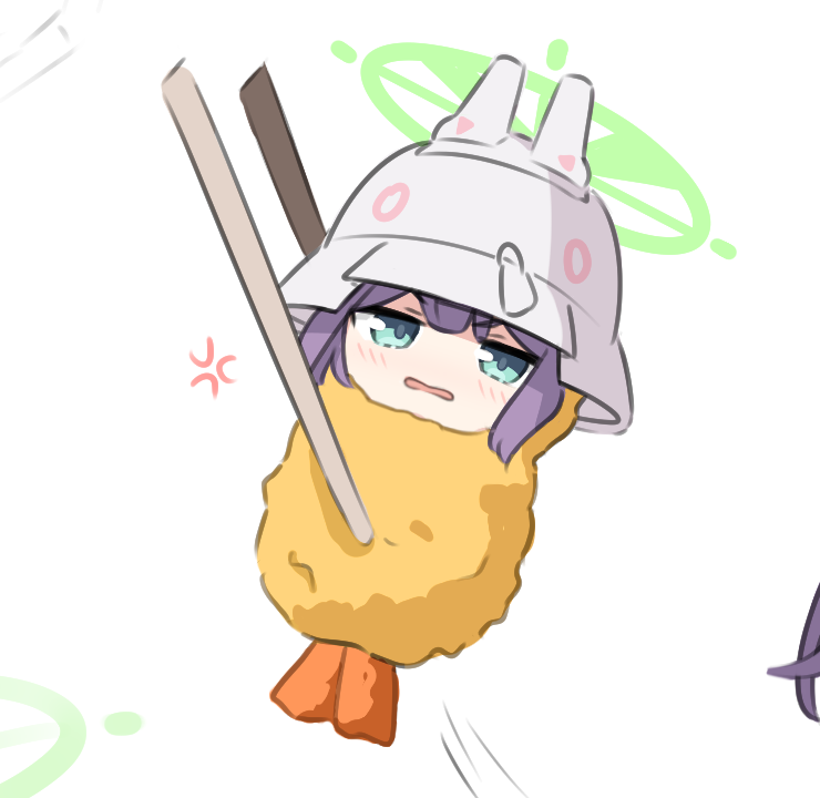 Safebooru - anger vein animal ears aqua hair blue archive chibi ...