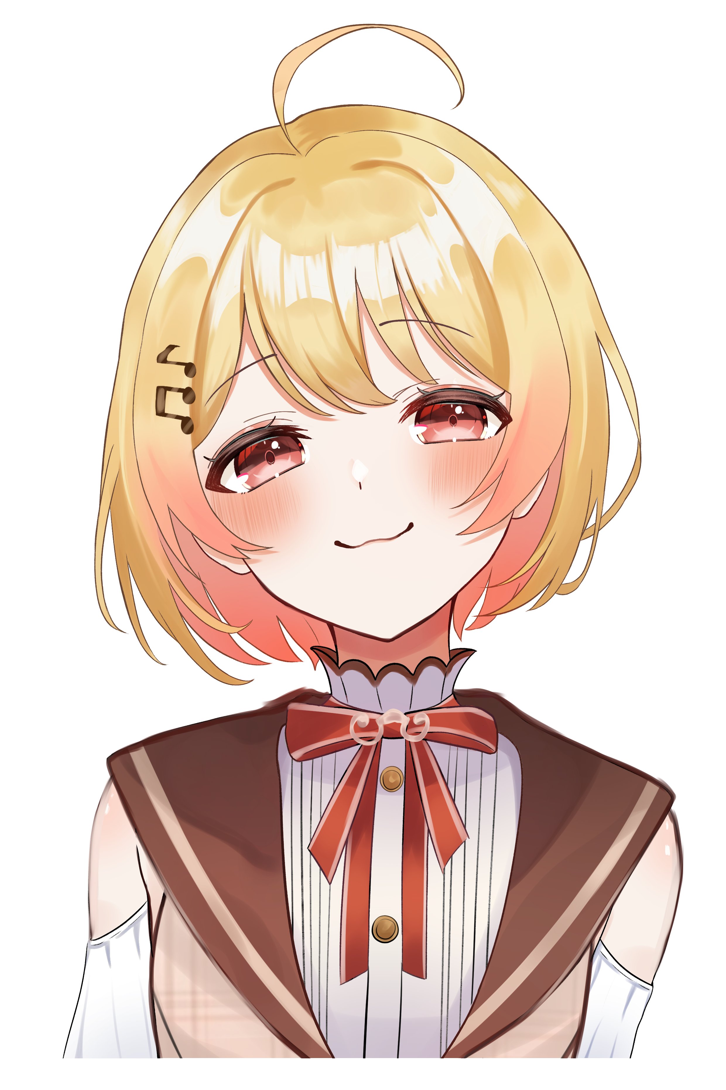 Safebooru - 1girl absurdres ahoge alternate hairstyle blonde hair bob ...