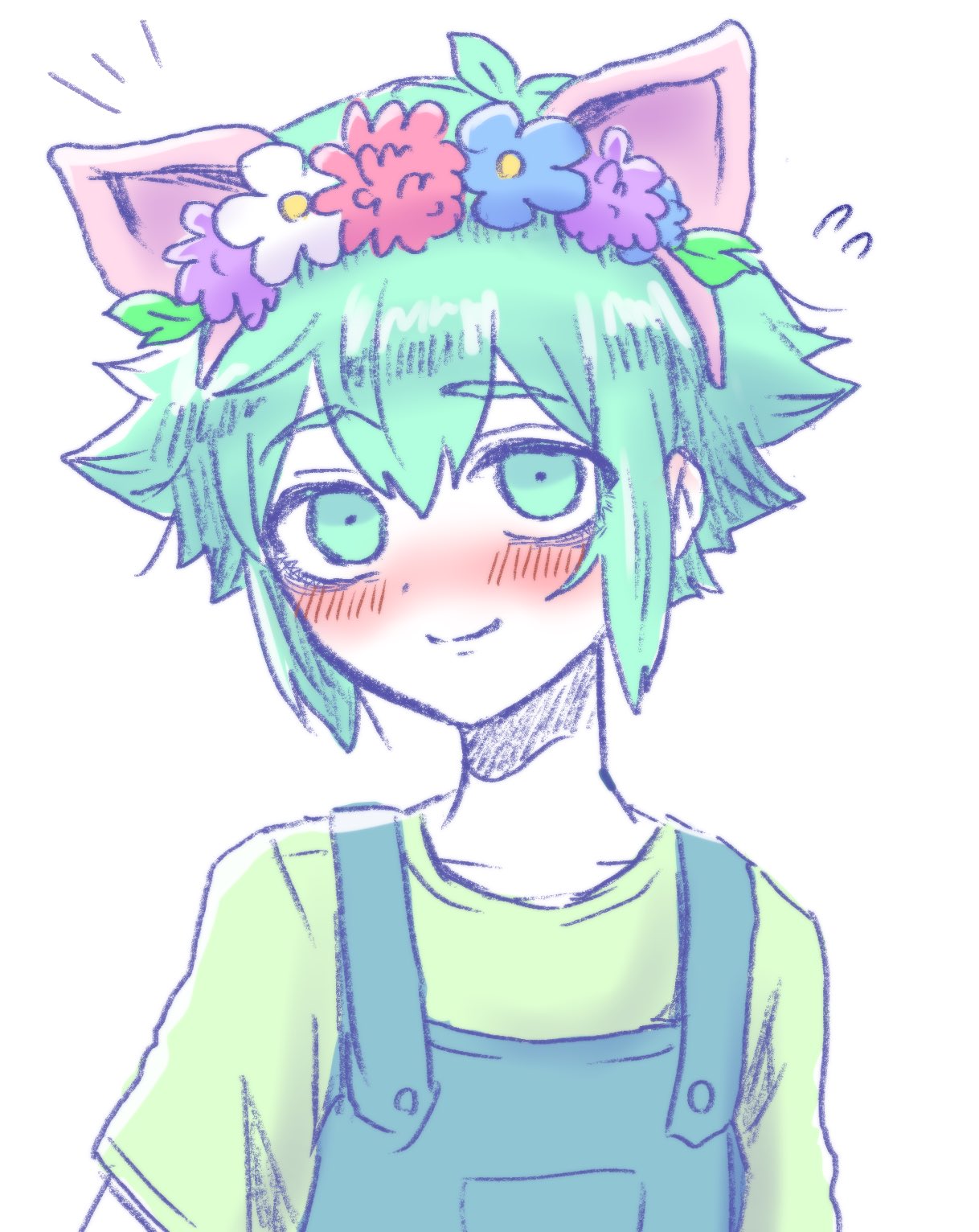 Safebooru - 1boy animal ears basil (headspace) (omori) basil (omori ...
