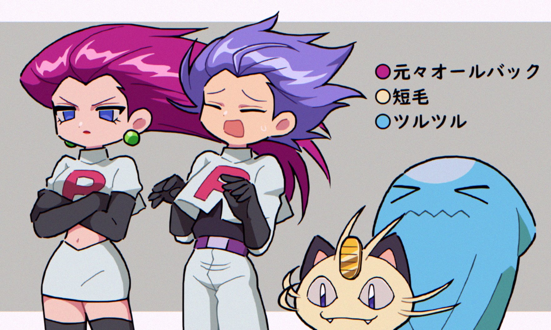 Safebooru - 1boy 1girl blue eyes closed eyes crossed arms gloves grey ...