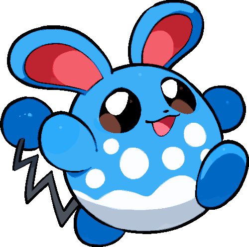 Safebooru - :3 animal focus azumarill brown eyes chibi chibi only ...