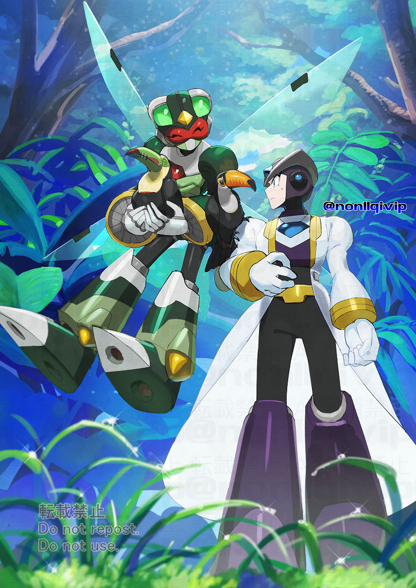 Safebooru - 2boys armor assault visor bird bug coat commander yammark ...