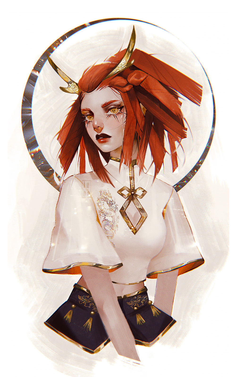 Safebooru - 1girl antlers borrowed character cleavage cutout clothing ...