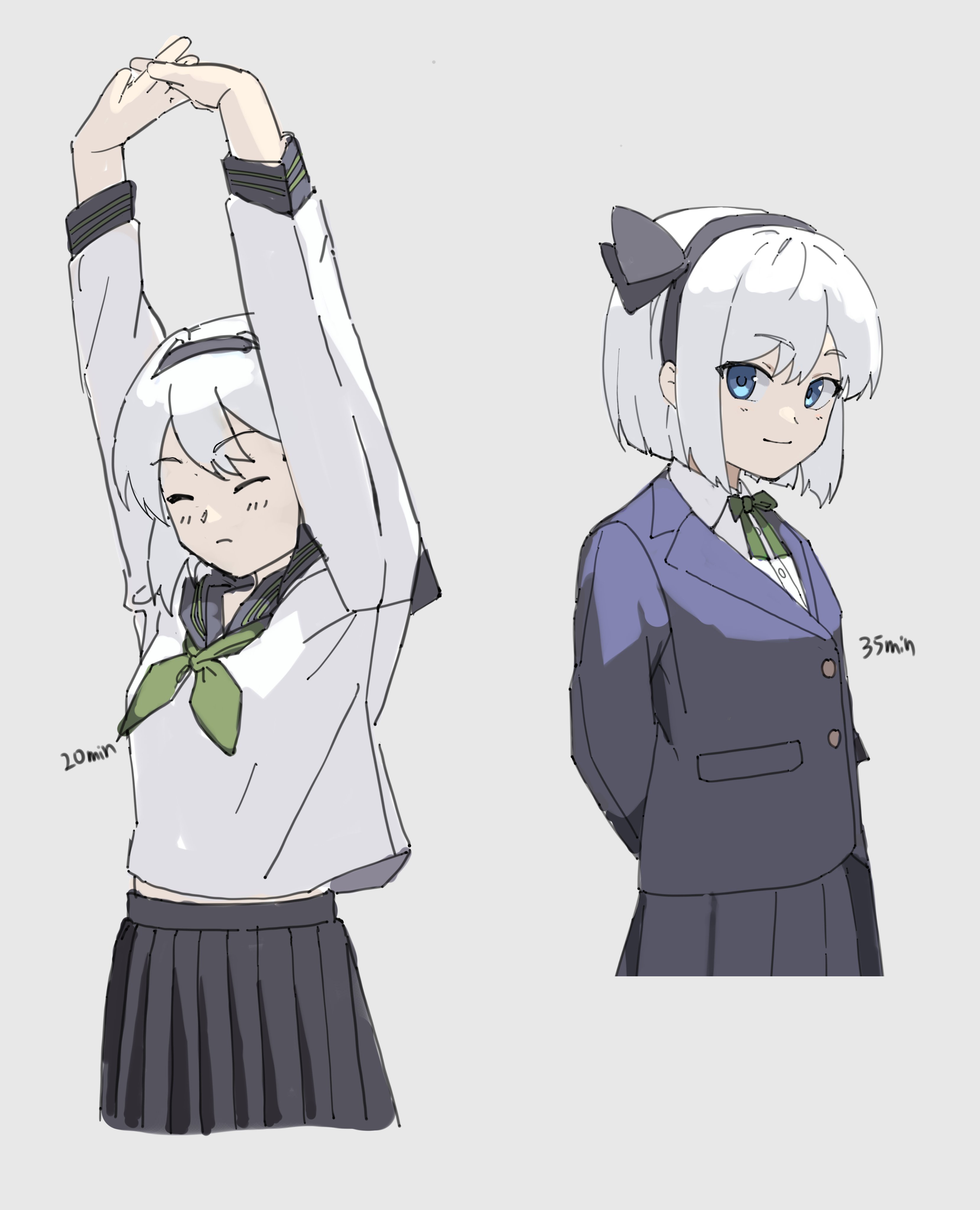 Safebooru - 1girl absurdres arms behind back asuka shirou blue eyes ...