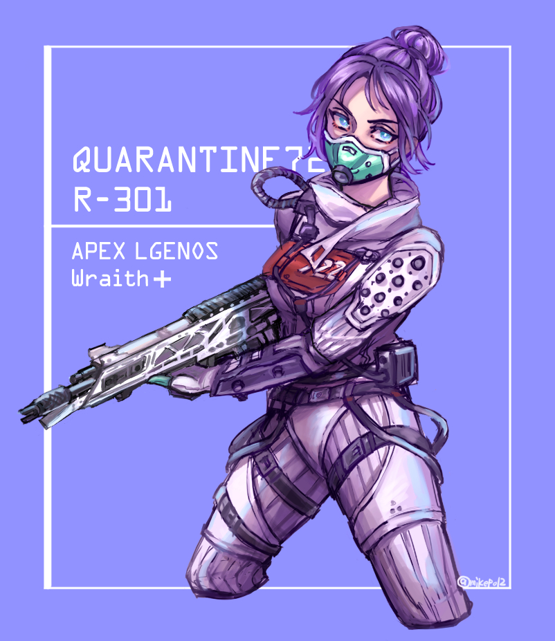 Safebooru - apex legends assault rifle blue eyes bodysuit breasts character name copyright name ...