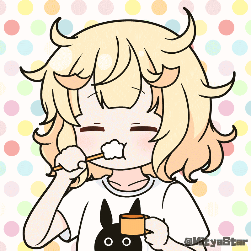 Safebooru - 1girl animal print blonde hair brushing teeth closed eyes commentary request cup ...