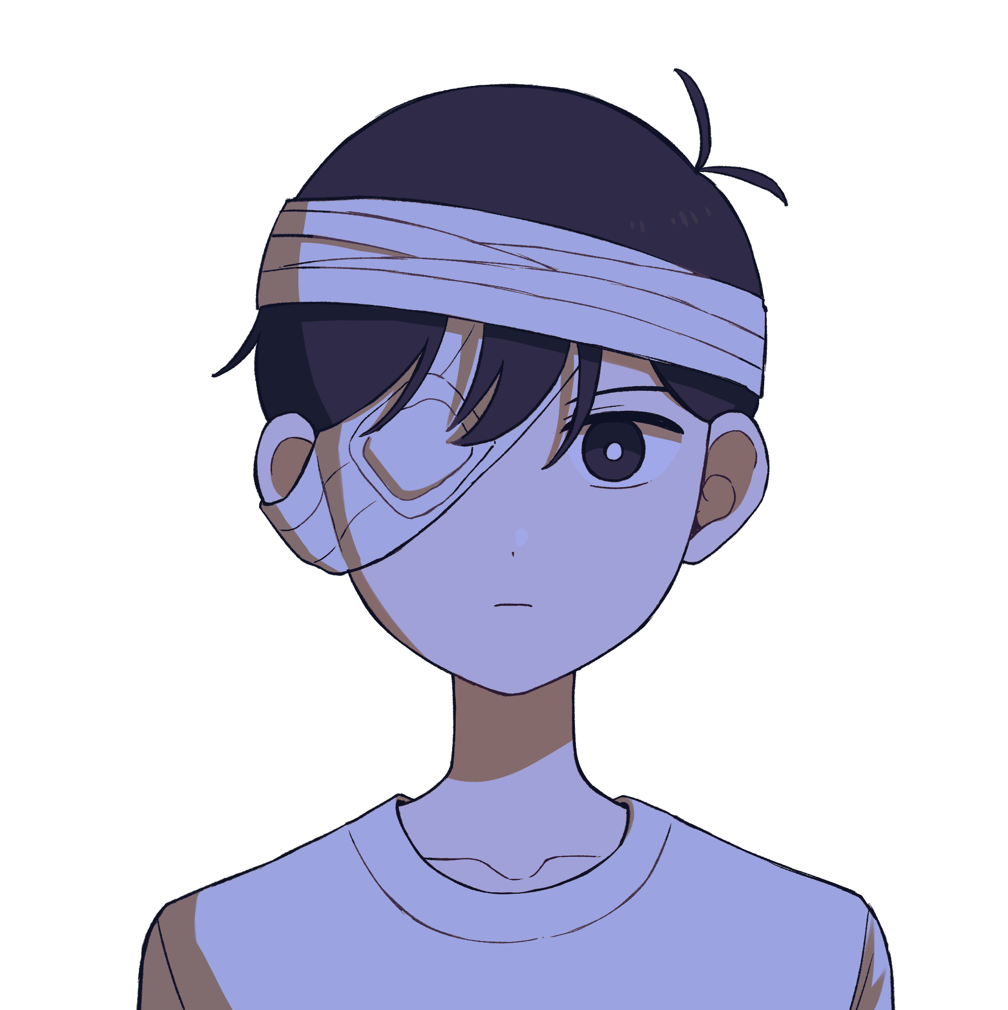 Safebooru - 1boy bandaged head bandages black eyes black hair closed ...