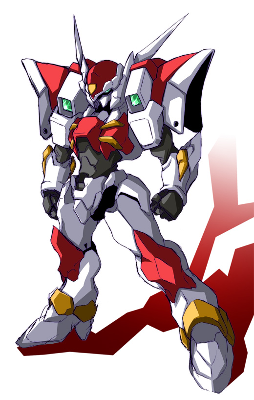 Safebooru - armor exoskeleton full body green eyes horns mecha nanairo ...