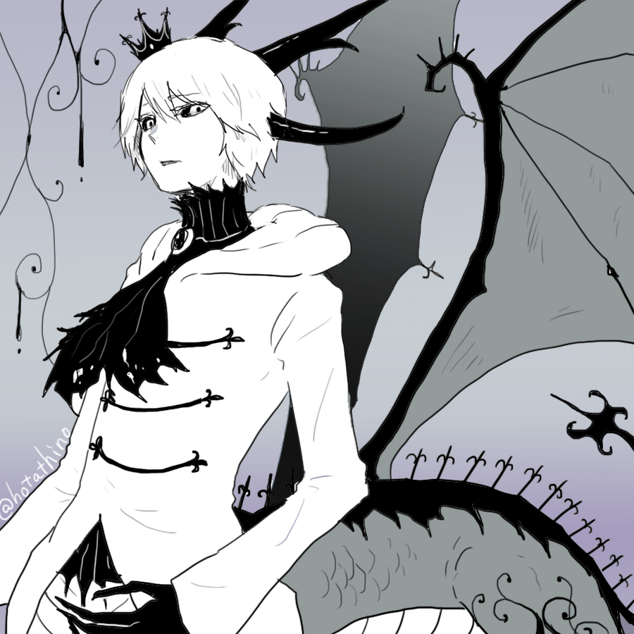 Safebooru - 1boy ascot black sclera centauroid coat colored sclera commentary request crown ...