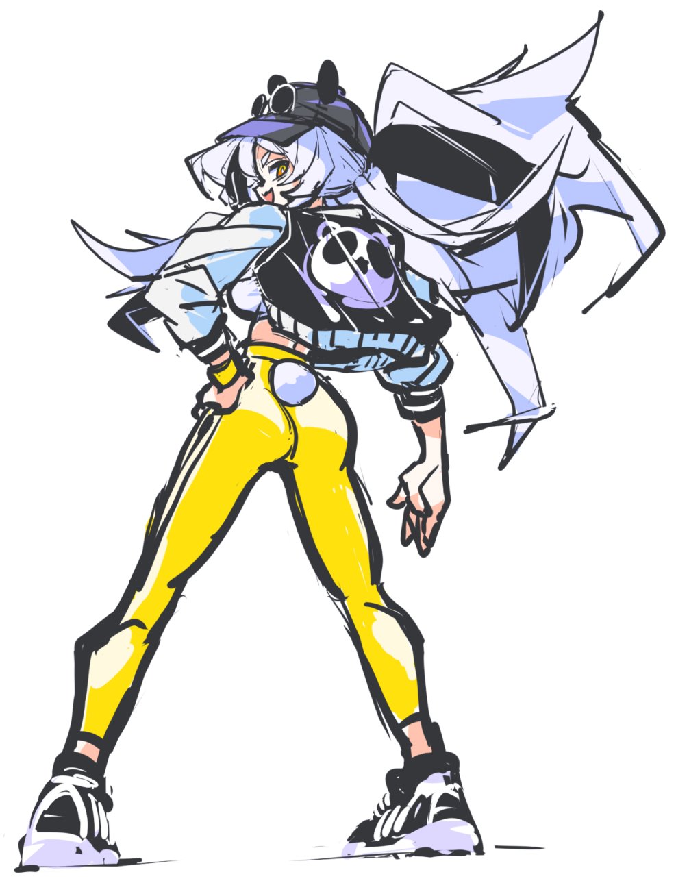 Safebooru - 1girl animal ears arknights feater (arknights) hand on own ...